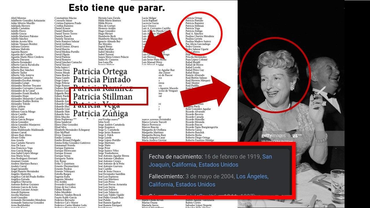 Hay otra Patricia Stillman o se las dejó firmada?», redes encuentran a ...